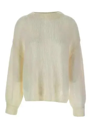 Soft Goat Drop-shoulder Sweater - White