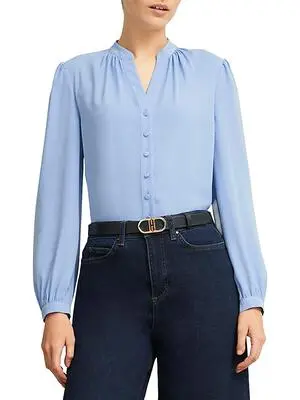HOBBS LONDON Peony Blouse - Maya Blue