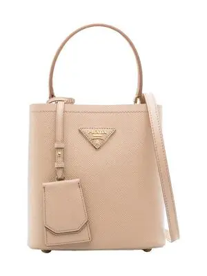 Prada Small Panier Tote Bag - Beige