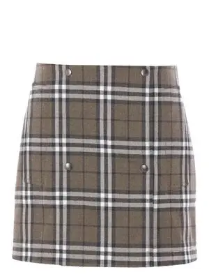Burberry Miniskirt - Shrub+yew Ip Check
