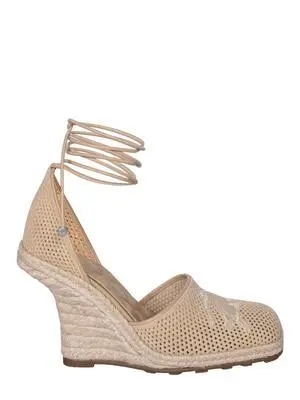 Burberry Wedge Espadrilles - Beige