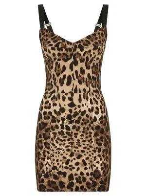 Dolce & Gabbana Sleeveless Corset Dress - Animal Print