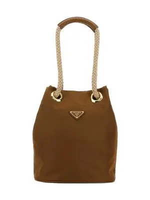 Prada Re-Nylon Prada Mariner Bucket Bag Brown