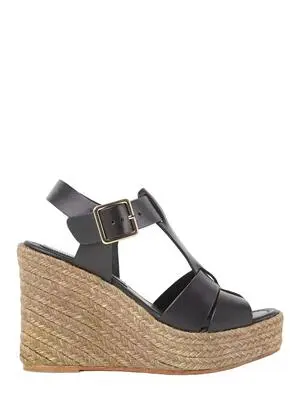 PALOMA BARCELO 100mm Alison Wedge Sandals - Black