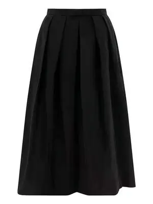 SANDBEIGE Pleated Midi Skirt - Black