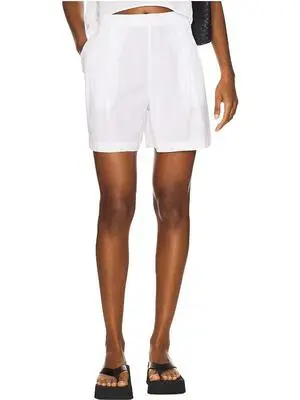 JAMES PERSE Lightweight Linen Elastic Short - White