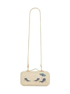 Poolside The Deck Chairs Clutch - Mediterranean
