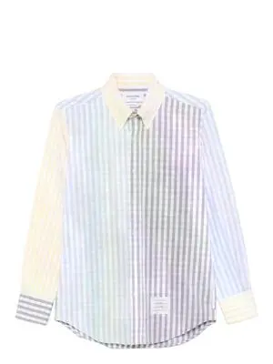 Thom Browne Gingham-check Poplin Shirt - Blue