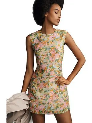 LOVAAN Harper Sleeveless Linen-silk Mini Dress - Sienna Floral
