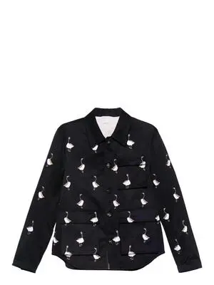 Thom Browne Embroidered-motif Jacket - Blue
