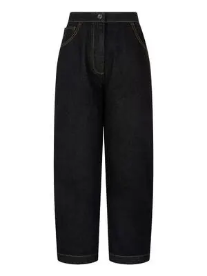 STUDIO TOMBOY Straight Leg Trousers - Black