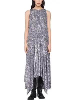 Rabanne Sleeveless Midi Dress - Silver
