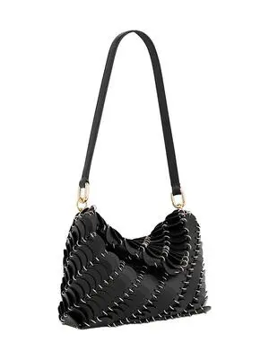 Rabanne Leather Shoulder Bag - Black
