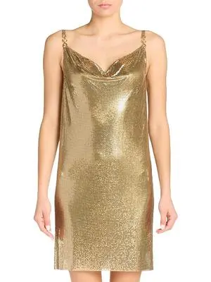 Versace Metallic Mesh Dress - Gold