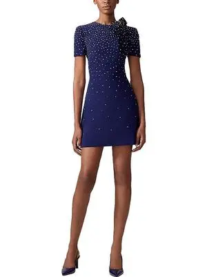 Carolina Herrera Embellished Mini Dress - Midnight