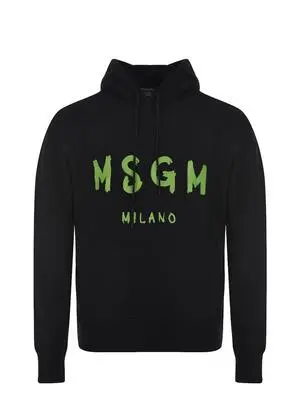 MSGM Cotton Sweatshirt - Black