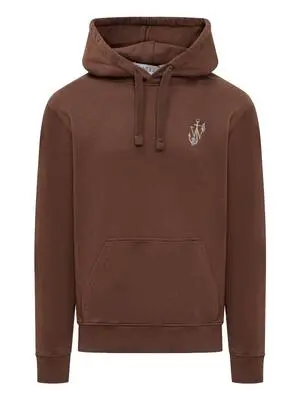 JW Anderson Anchor Print Hoodie Brown