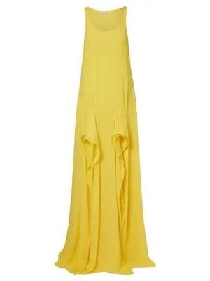 Alaïa Ruffled Georgette Maxi Dress - Yellow