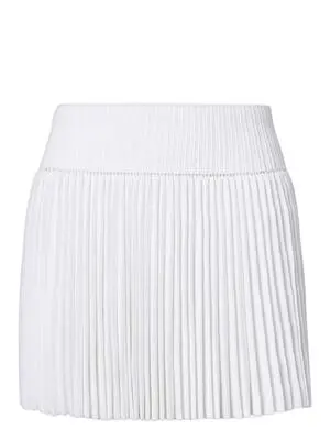 Alaïa Plissé Mini Skirt - White