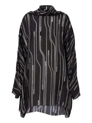 Rick Owens Printed Hooded Tunic - Black