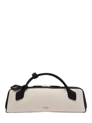 Alaïa Le Teckel Canvas Clutch - White