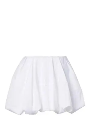 Alaïa Cotton Poplin Miniskirt - White