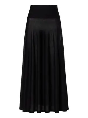 Alaïa Flared Maxi Skirt - Black