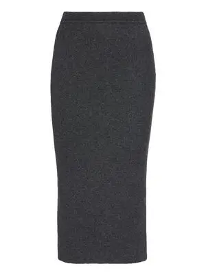 TOM FORD Cashmere And Cotton-blend Midi Skirt - Grey