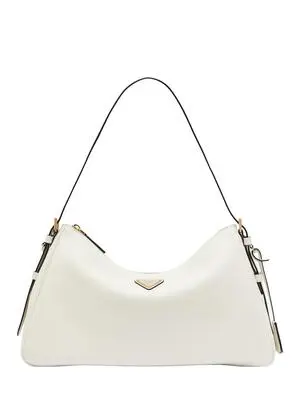 Prada Prada Aimée Large Leather Shoulder Bag White