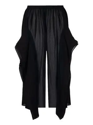 Alaïa Low-rise Georgette Wide-leg Pants - Black