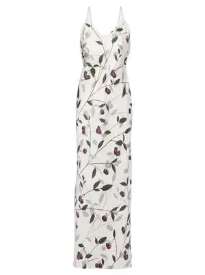 Stella McCartney Printed Silk Maxi Dress - White