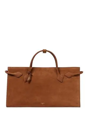 Alaïa Le Teckel Suede Tote Bag - Brown
