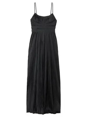 Ulla Johnson Reine Plissé-satin Gown - Black