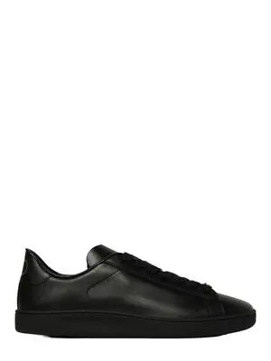 Valentino Garavani V" Logo Leather Sneakers - Black