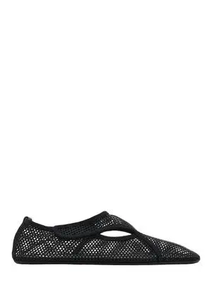 Alaïa Fishnet Slippers - Black