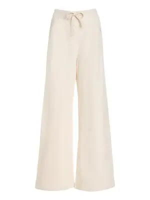Eterne Cotton Wide-leg Sweatpants - Ivory
