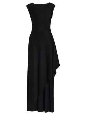 JASON WU Crepe Back Satin Asymmetric Gown - Black