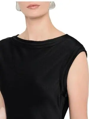 JASON WU Crepe Back Satin Asymmetric Gown - Black