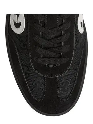 Gucci G75 Suede And Sisma Nylon T-toe Sneakers - Black