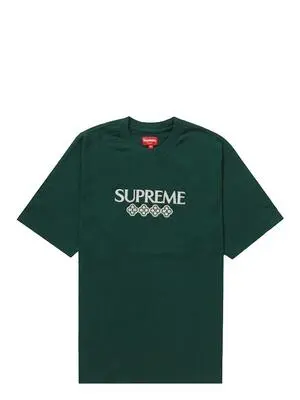 Supreme Glitter Short Sleeve Top Dark Green