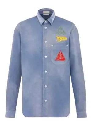 DIOR Embroidered Cotton Denim Shirt
