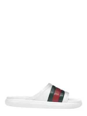 Gucci Web Slide Sandal - White/green/red