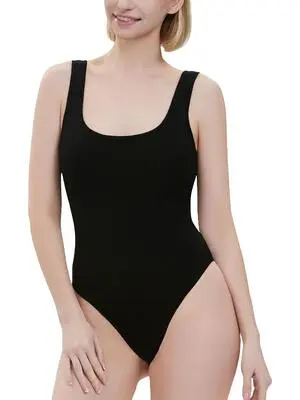 KIMI + KAI U-neck Sleeveless Bodysuit - Black