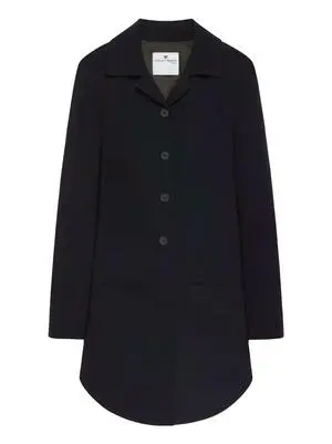 COURREGES Tailored Button-front Coat - Black