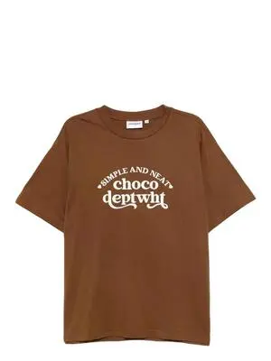 CHOCOOLATE Logo-embroidered T-shirt - Brown