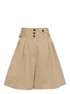 Zimmermann Rebellion Cotton Cargo Shorts - Neutral