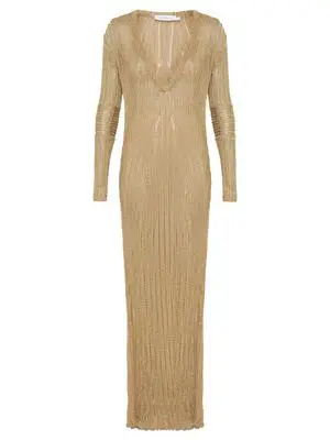 Zimmermann Metallic Maxi Dress - Gold