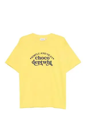 CHOCOOLATE Logo-embroidered T-shirt - Yellow