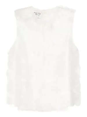 TWP Sleeveless Shell Top - White