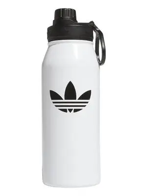 Adidas Ori L Steel 1l Metal Bottle - White / Black